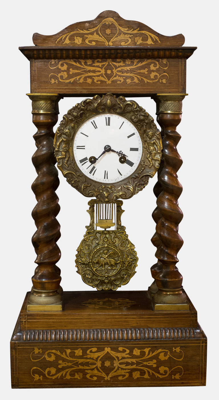 19th Century French Portico Clock at 1stDibs