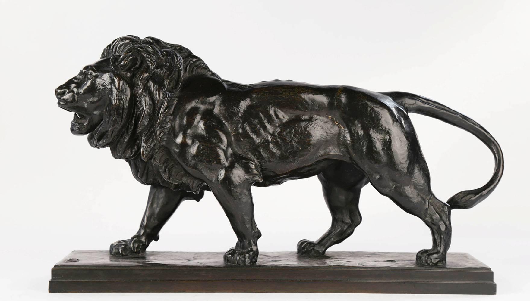 Antoine Bayre - Le Lion Qui Marche For Sale at 1stDibs