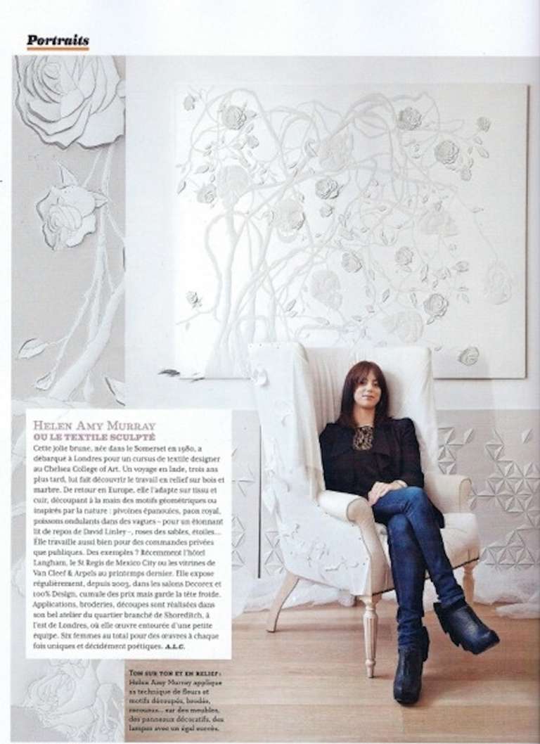 Helen Amy Murray - Peacock - a monumental sculpted silk artwork at 1stDibs