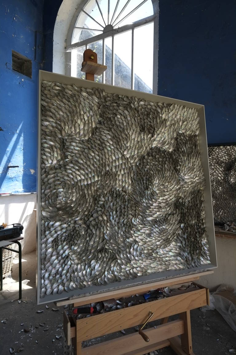 Blott Kerr-Wilson - Flow (large scale, light reflective shellwork) at ...