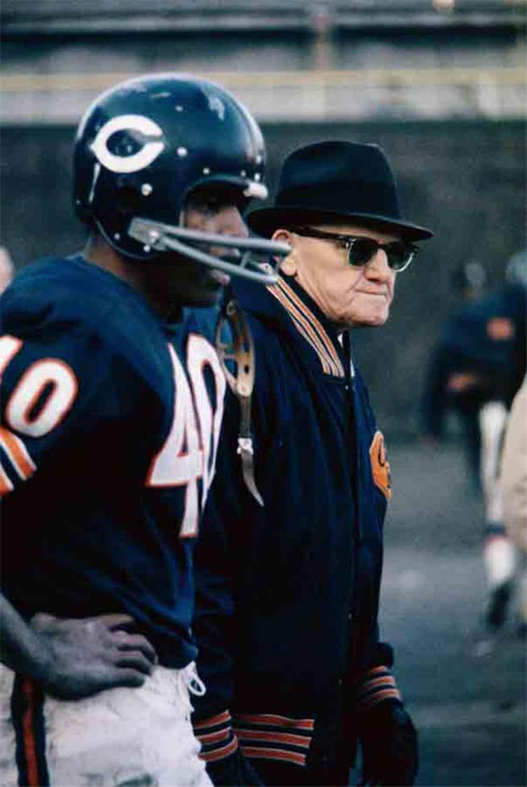 Art Shay - George Halas And Gale Sayers, 1966 For Sale at 1stDibs