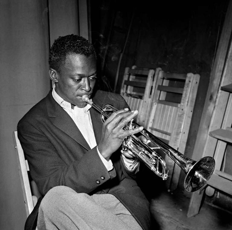 Herman Leonard - Miles Davis, Birdland, NYC, 1949 For Sale at 1stDibs