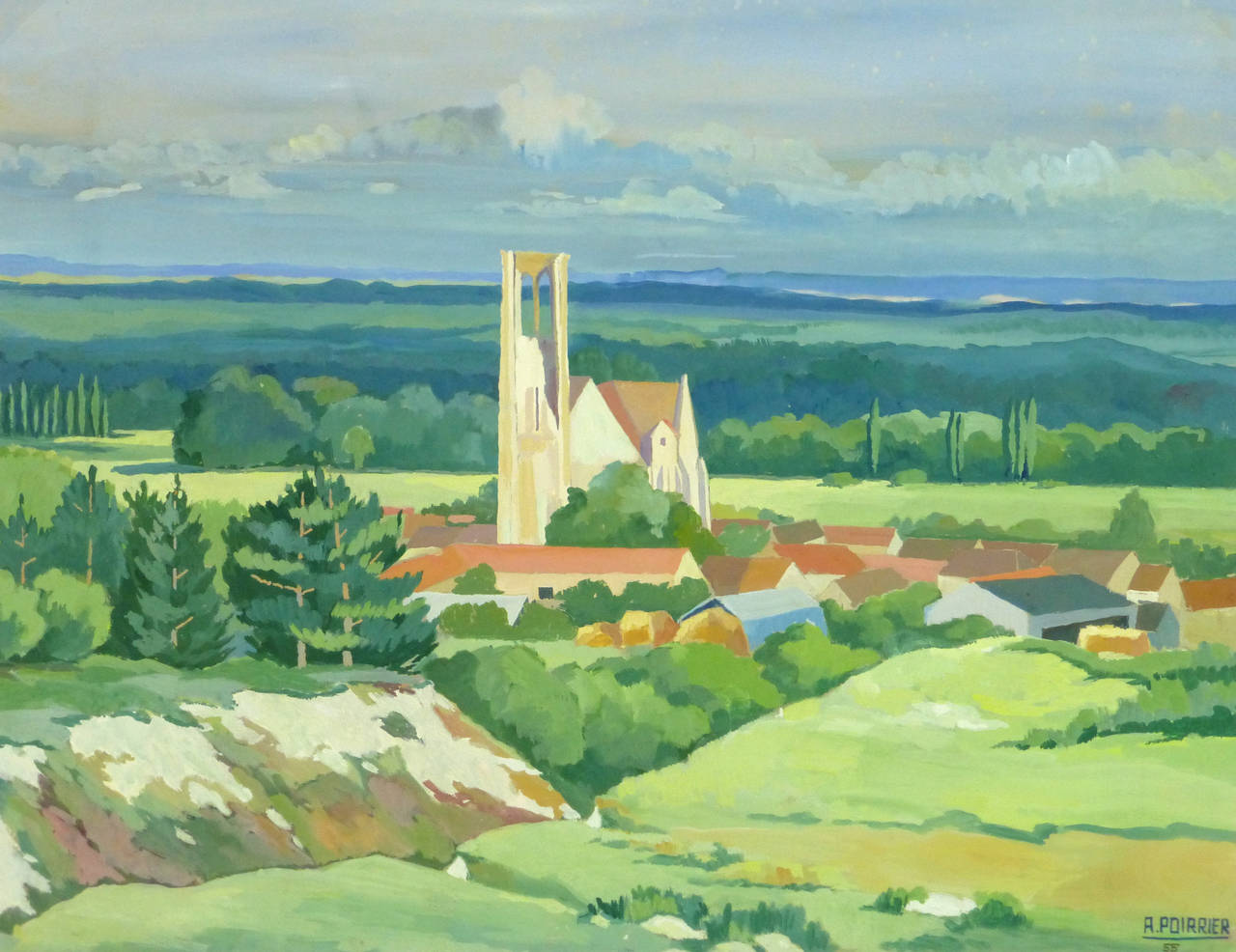 André Poirrier - French Landscape Painting at 1stDibs