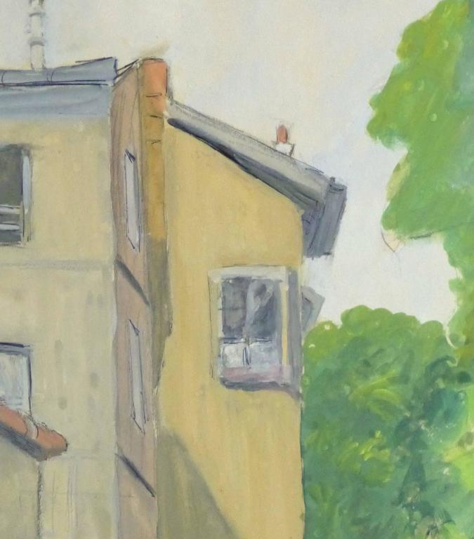 André Poirrier - French Gouache - Paris Montmartre Alleyway For Sale at ...