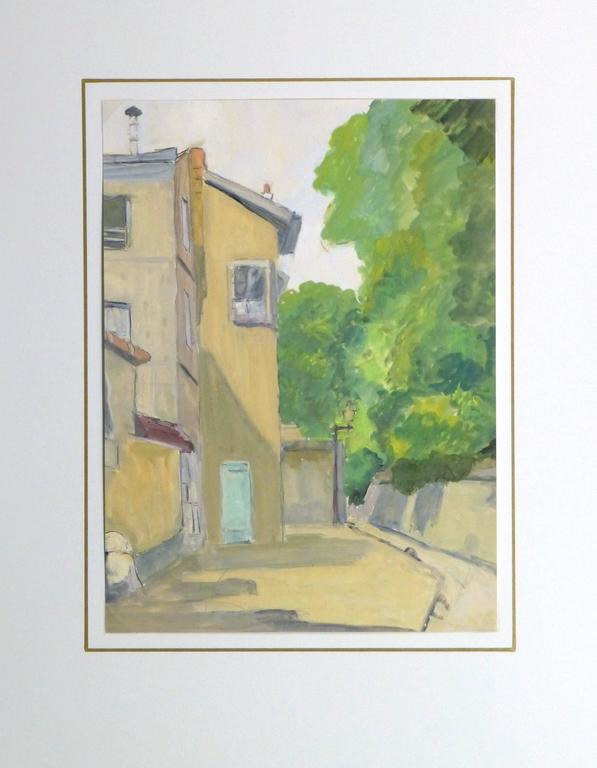 André Poirrier - French Gouache - Paris Montmartre Alleyway For Sale at ...