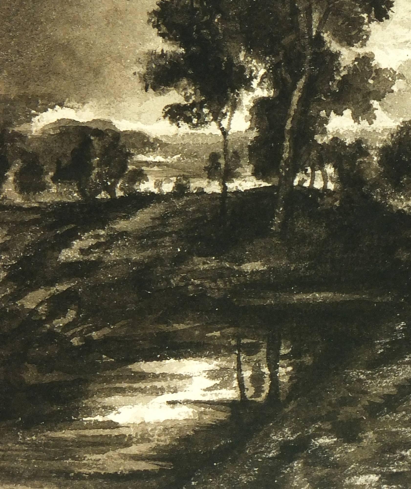 Unknown - Antique German Countryside Landscape Painting For Sale at ...