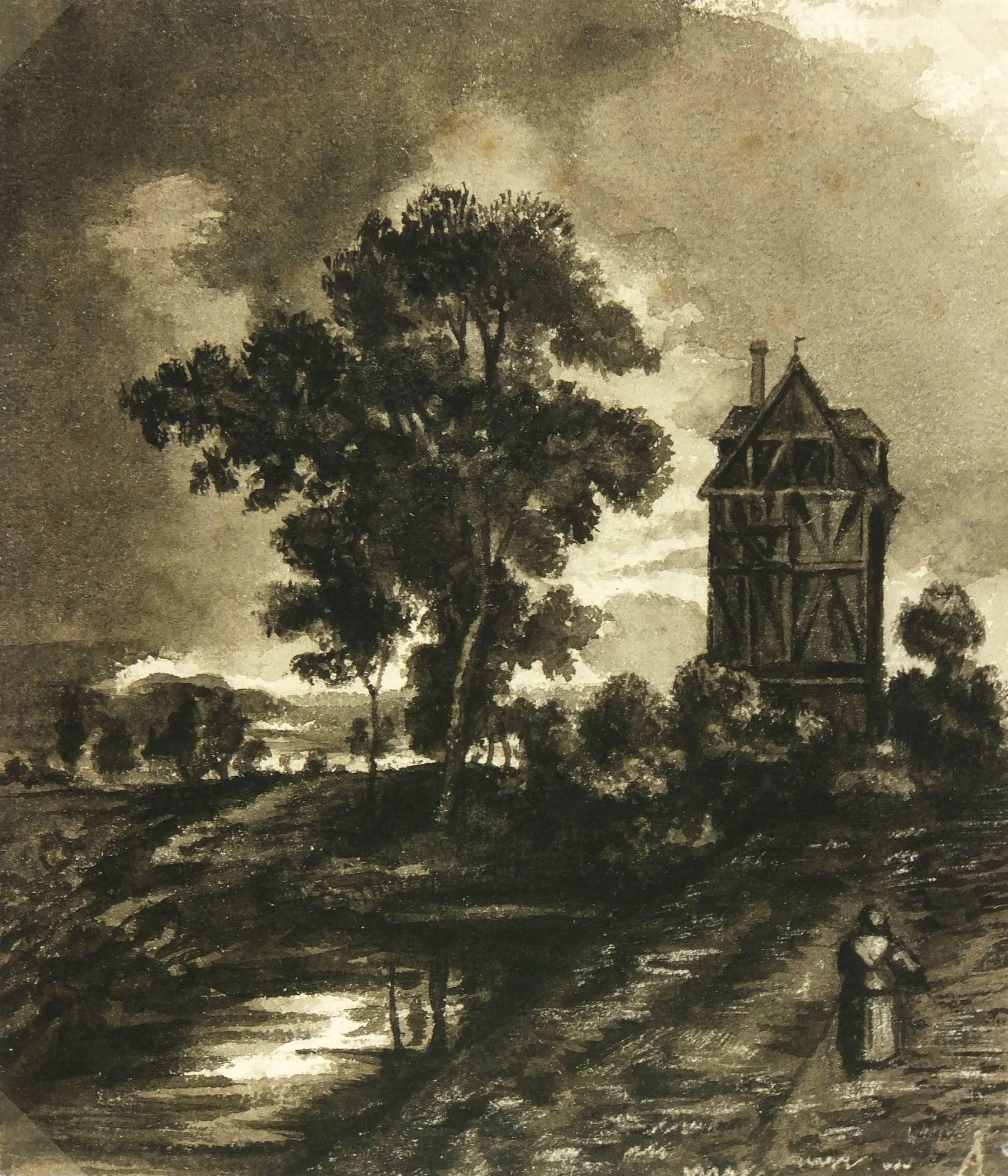 Unknown - Ink Drawing of Village, C. 1910 For Sale at 1stDibs | vintage ...