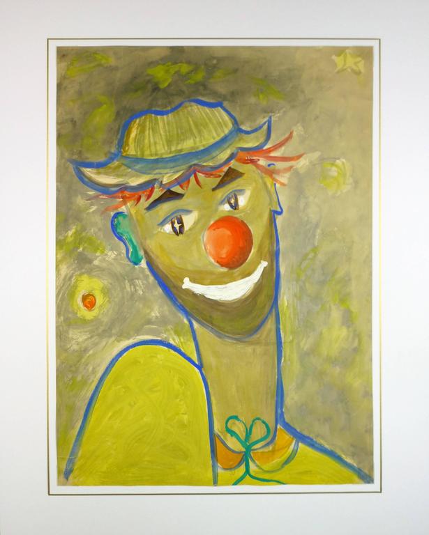 Unknown - Clown in Yellow For Sale at 1stDibs