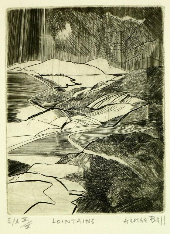 George Ball - Mid-Century French Mountain Scene at 1stDibs