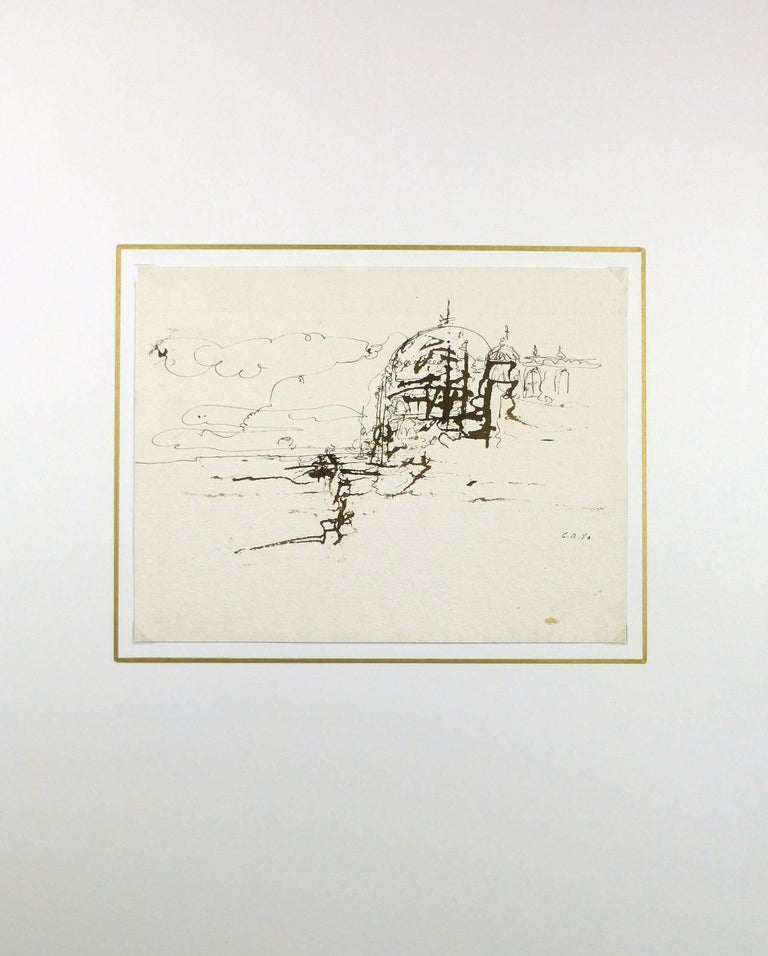 Unknown - Seascape Ink Wash For Sale at 1stDibs