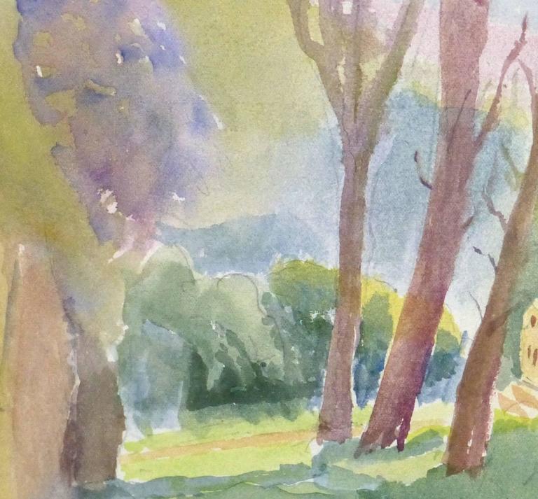 M. Powell - English Watercolor Landscape - Sheltered at 1stDibs