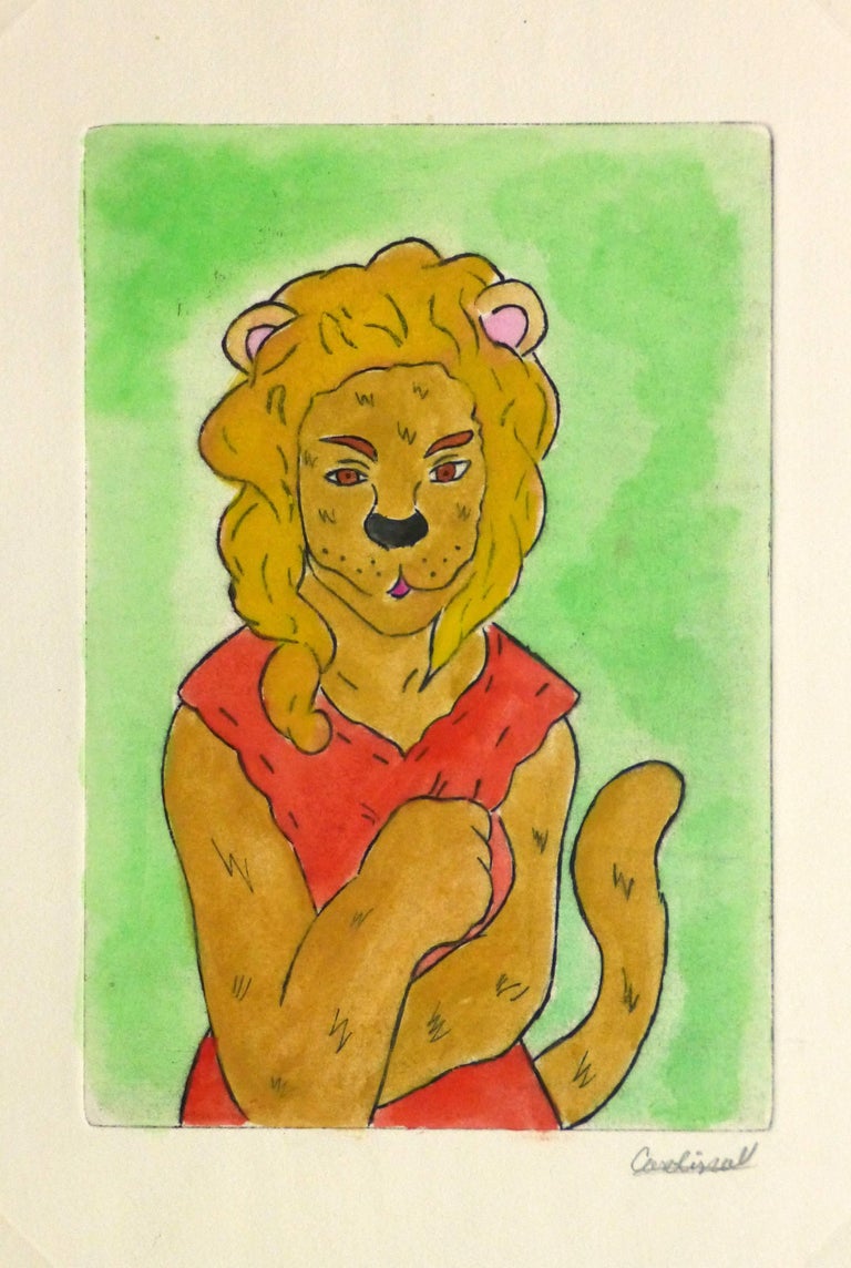 Ana May - Etching - The Lioness Pastel Watercolor and Acrylic ...
