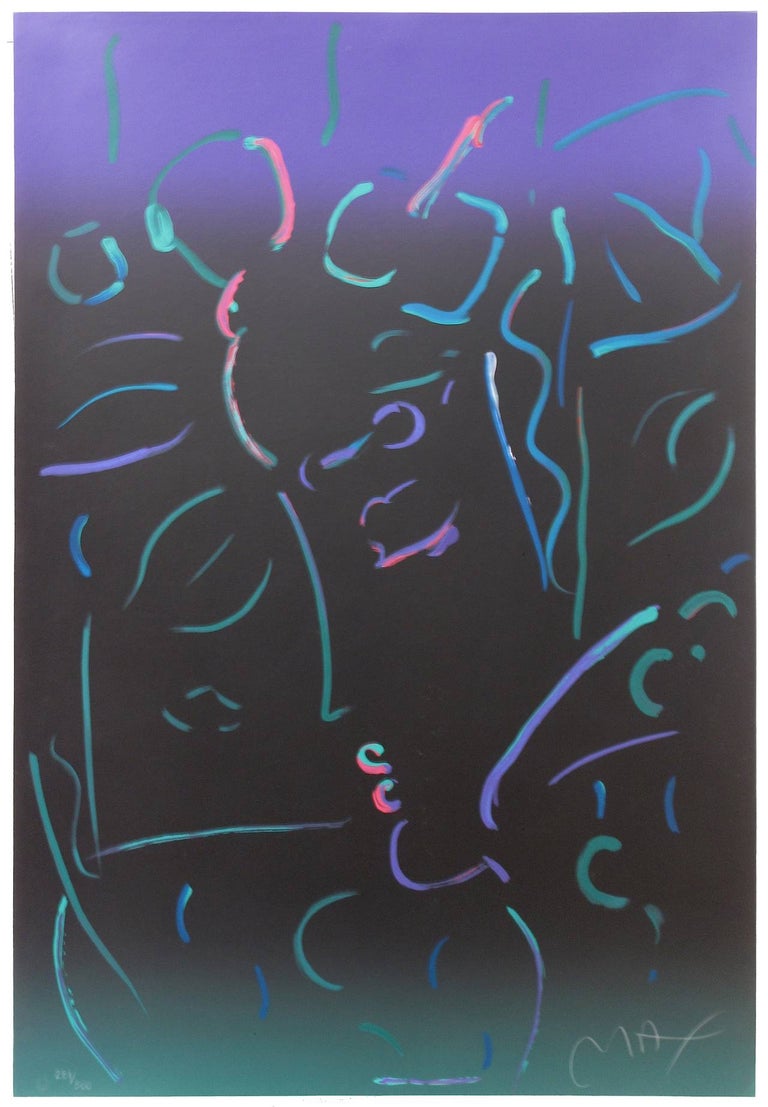 Peter Max - Midnight Profile For Sale at 1stDibs | peter max 1972 ...