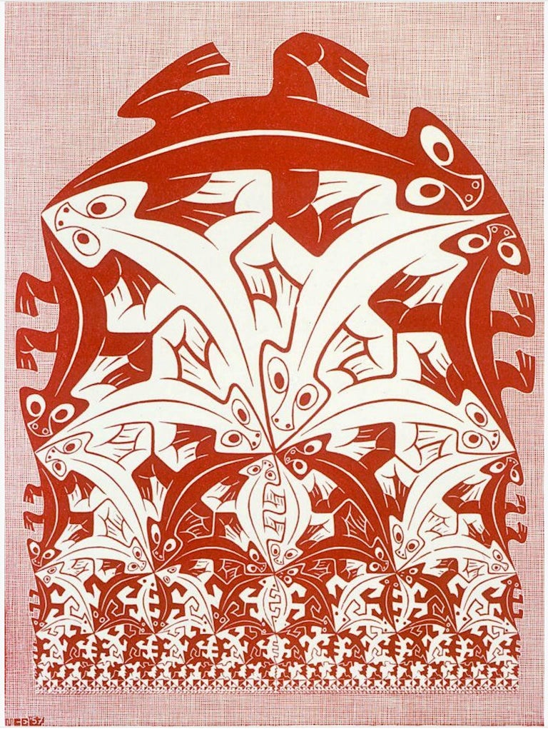 M.C. Escher - Lizards (Regular Division of the Plane VI) For Sale at ...