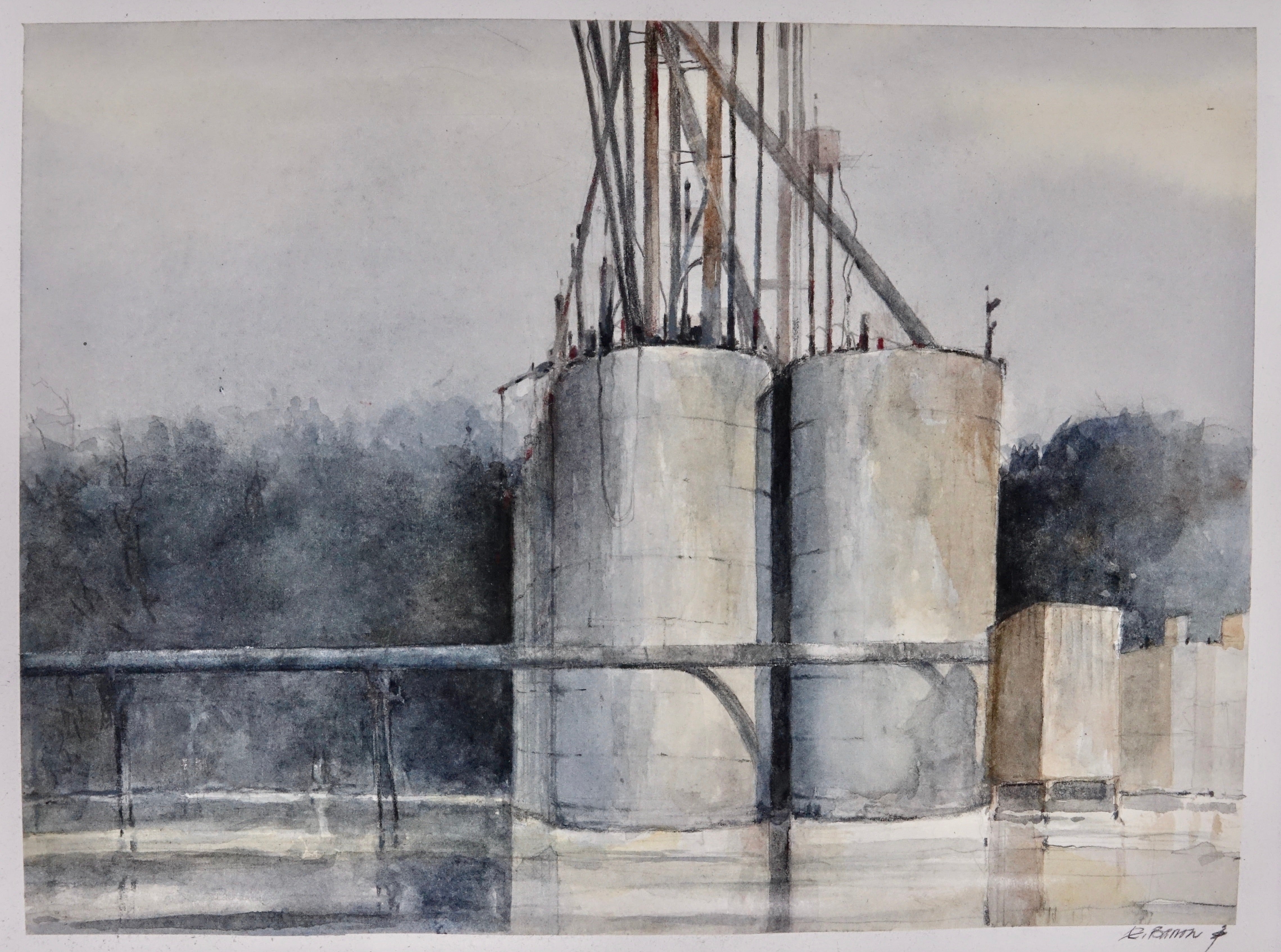 J.W. Tuton - J.W. Tuton - 1856 English Watercolour, Landscape with ...