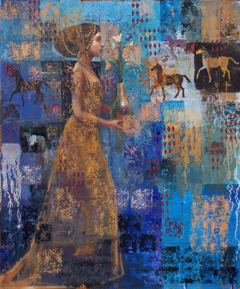 Rimi Yang - Mirror Queen, Painting For Sale at 1stdibs