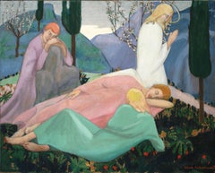 George Quaintance - Night in the Desert, Painting at 1stdibs