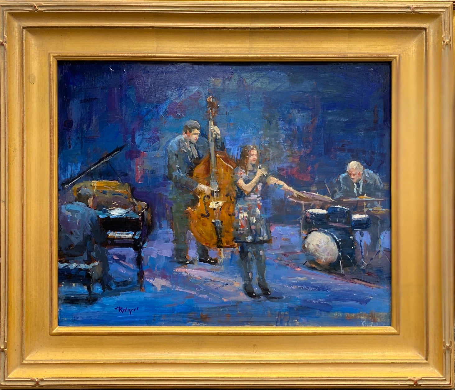Jim Rodgers - Orchestra Pit, original impressionist, figurative oil ...