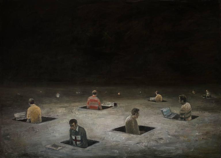 Goran Djurovic - Protagonisten I, Painting For Sale at 1stdibs