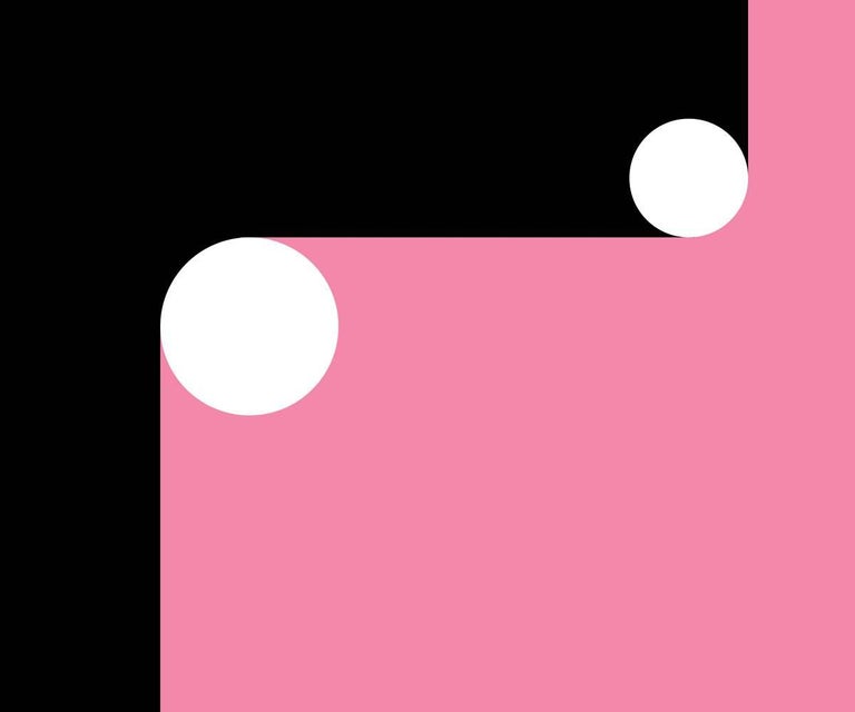 Gary Andrew Clarke - Pink Curves and Circles For Sale at 1stDibs