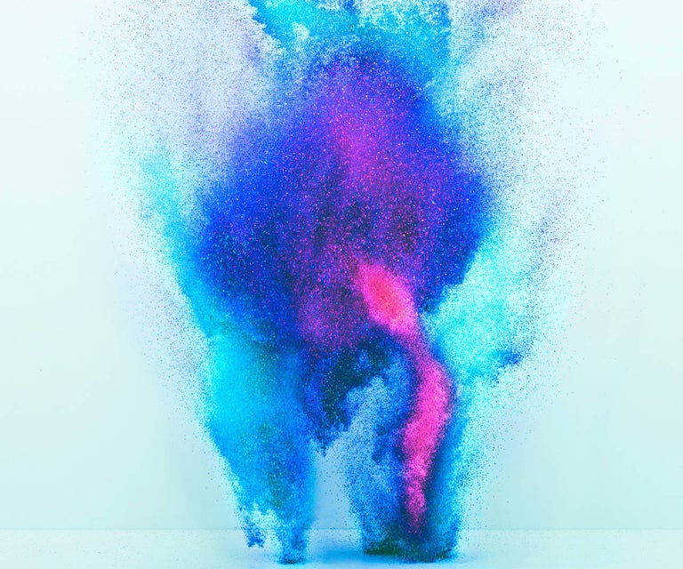 Yee Wong - Exploding Powder Movement: Blue For Sale at 1stDibs