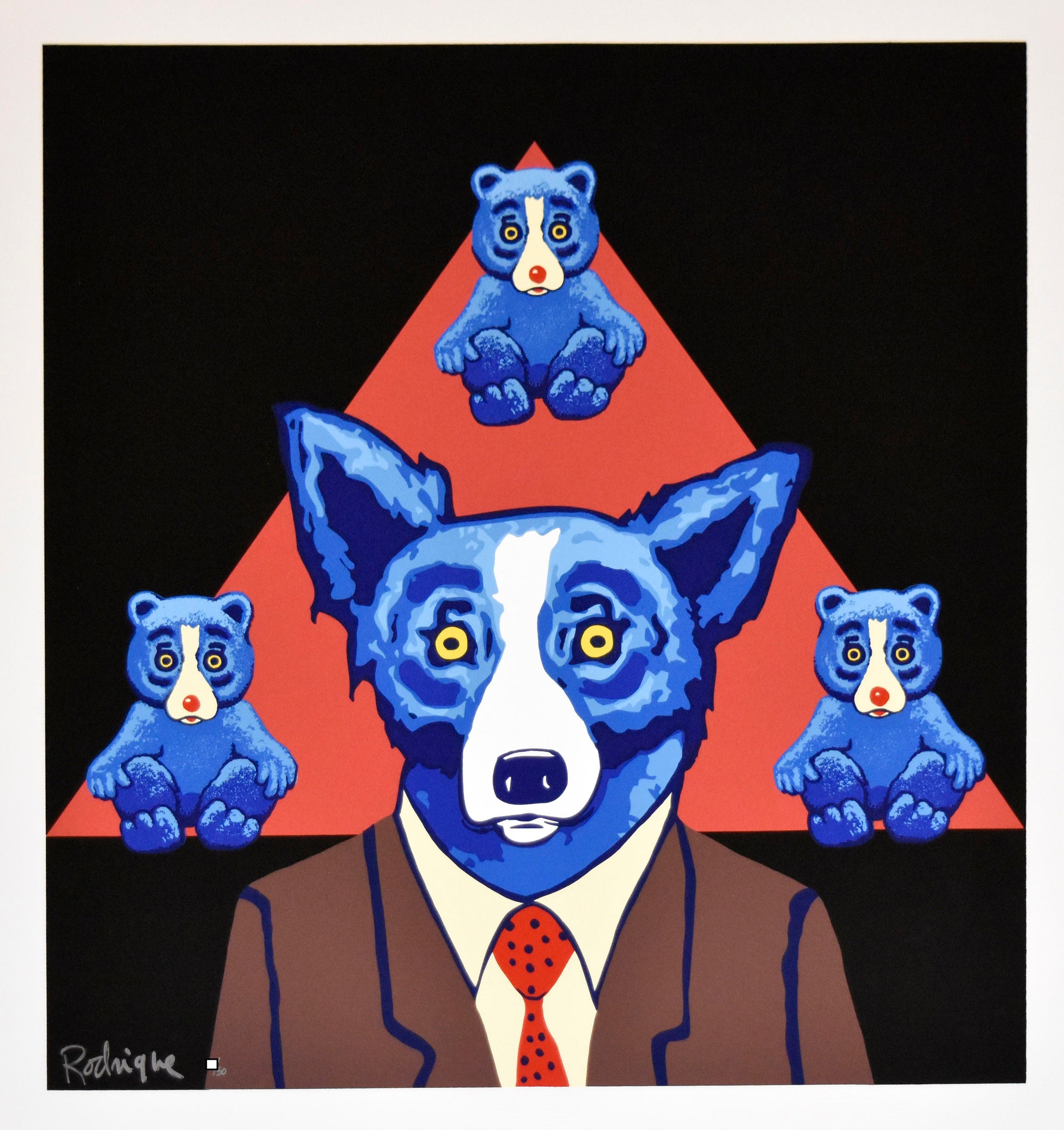 George Rodrigue - Louisiana Blue Dog Man - Signed Silkscreen Blue Dog ...