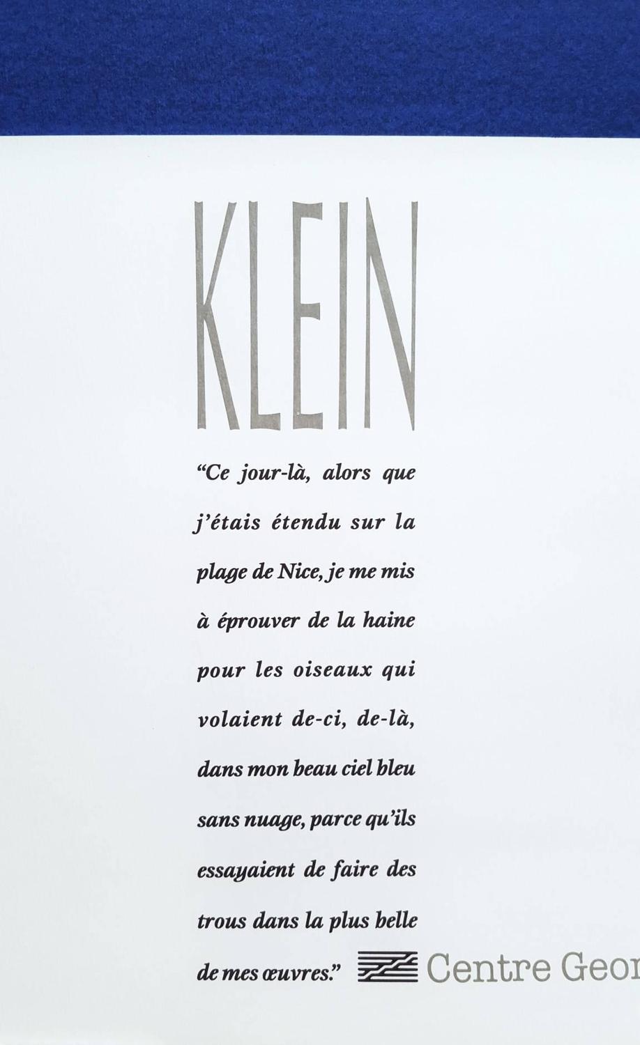Yves Klein - Monochrome Bleu (IKB 3) For Sale at 1stdibs