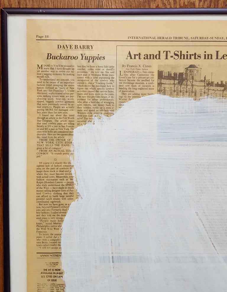 Robert Longo - Maroon Cross on White, Painting For Sale at 1stdibs