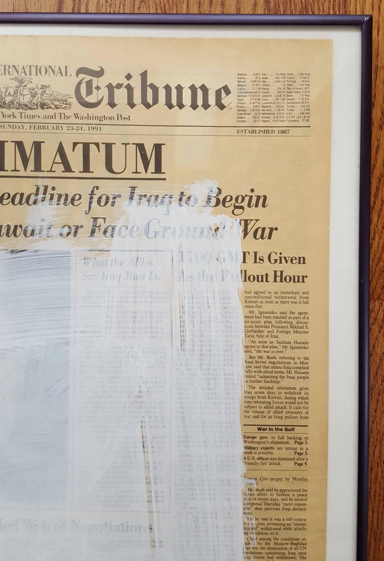 Robert Longo - Maroon Cross on White, Painting For Sale at 1stdibs