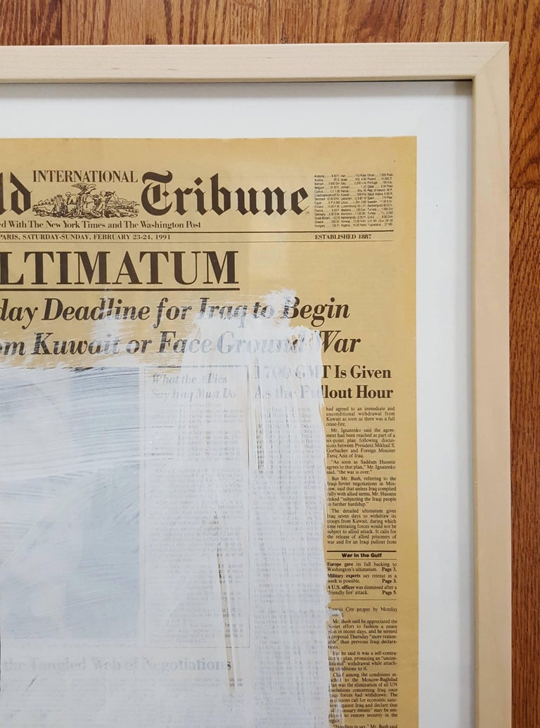 Robert Longo - Maroon Cross on White at 1stDibs