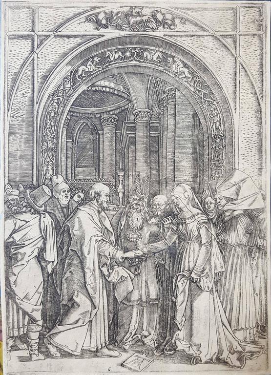 Marcantonio Raimondi - The Betrothal of the Virgin at 1stDibs