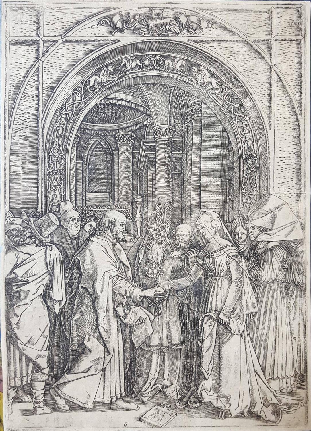 Marcantonio Raimondi - The Betrothal of the Virgin at 1stdibs