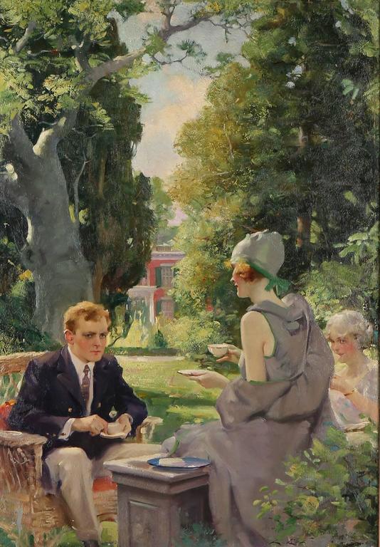 Charles Edward Chambers - Tea in the Afternoon at 1stDibs