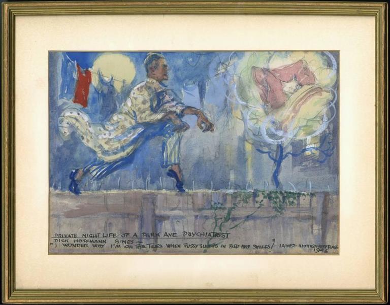 James Montgomery Flagg - Private Night Life of a Psychiatrist, Painting ...