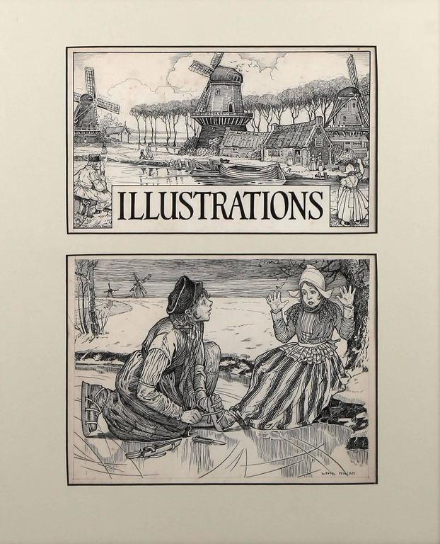Louis Rhead - Pair from Hans Brinker or the Silver Skates For Sale at ...