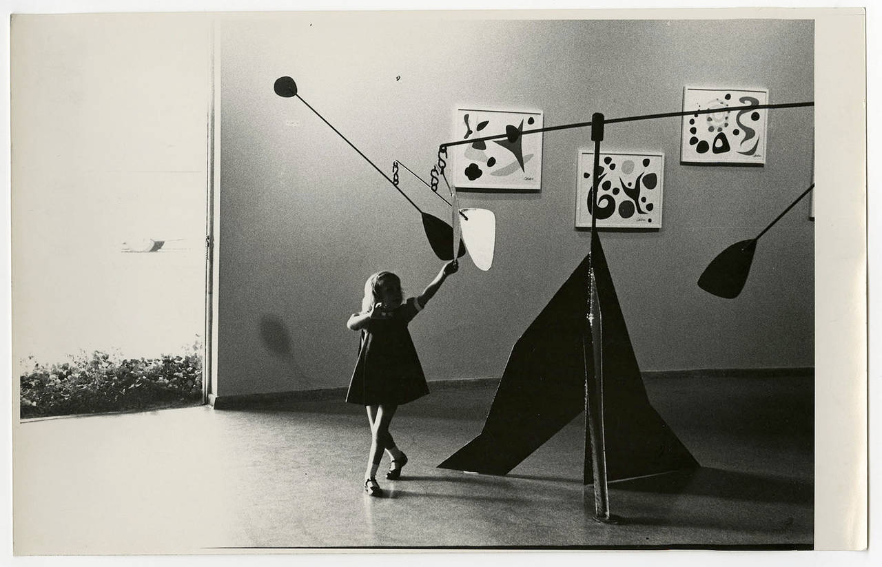 Alfred Statler - Little Girl at MoMA With Calder Mobile at 1stDibs