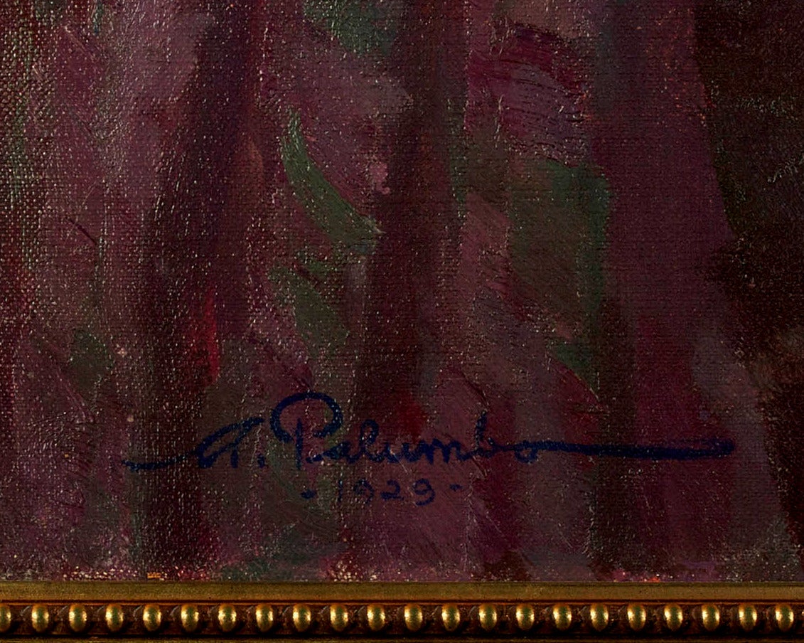 Alphonse Palumbo - Pierrot and Ballerina Art Deco Interior Scene at 1stDibs