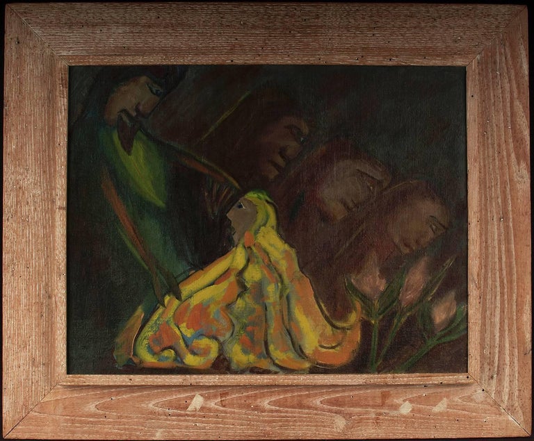 Eliot Fitch Bartlett - Kneeling Figure in Yellow For Sale at 1stDibs
