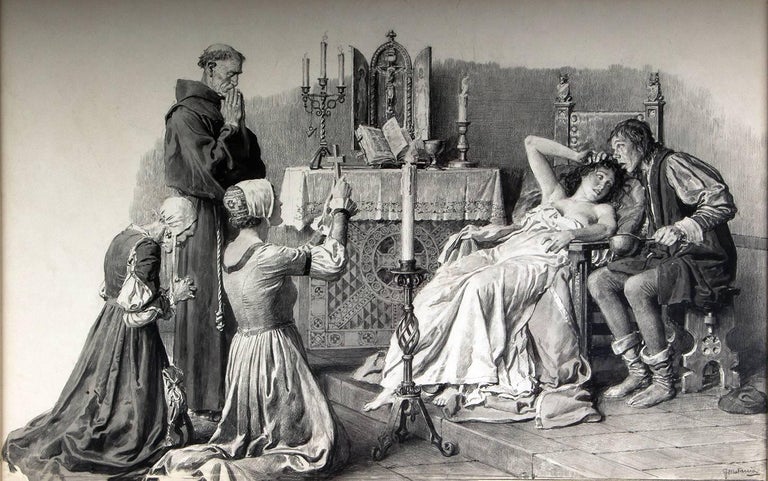 Fortunino Matania - Gio Matteo Curing the Daughter of Amedia at 1stDibs ...