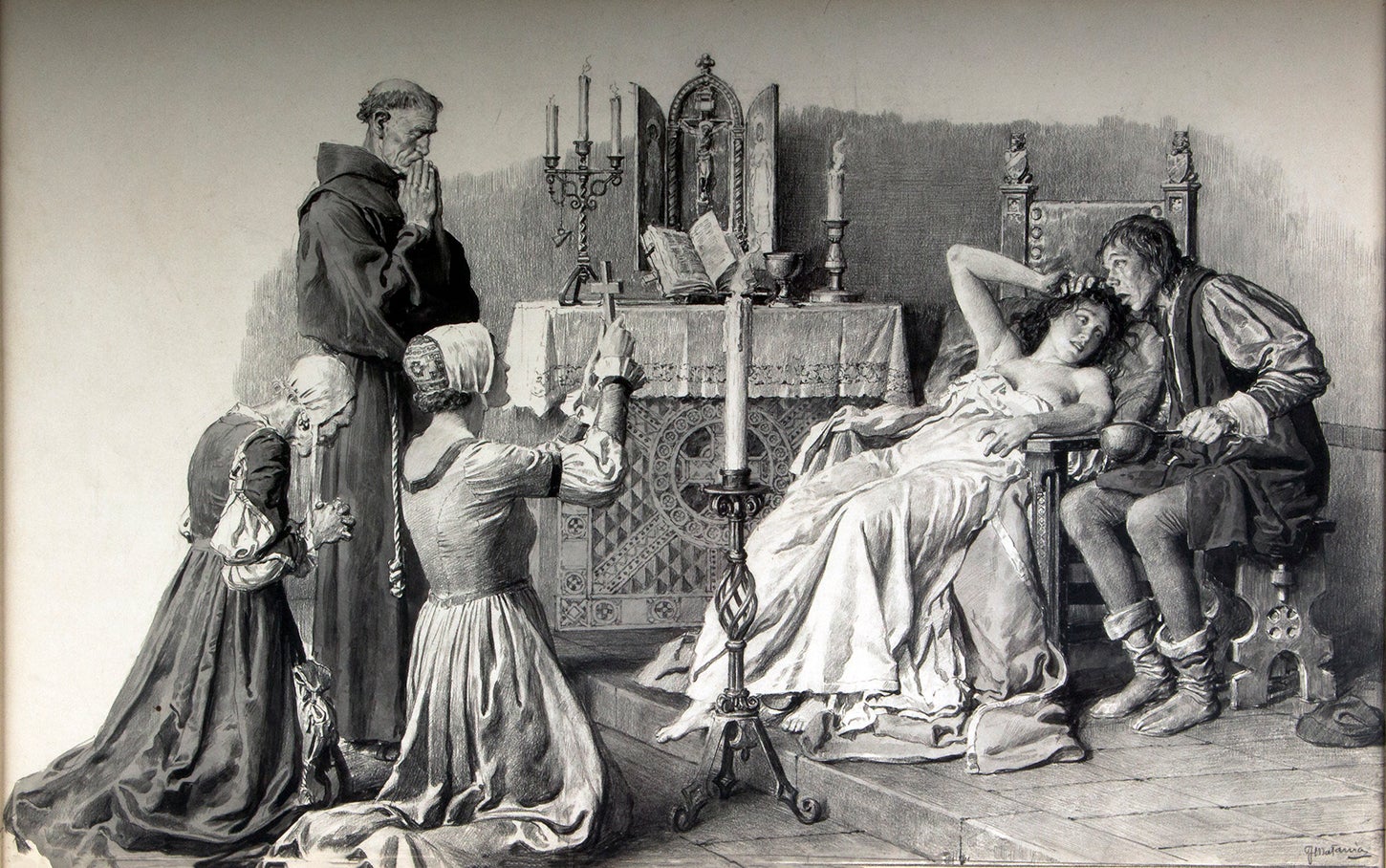 Fortunino Matania - Skeletons in Armour For Sale at 1stDibs