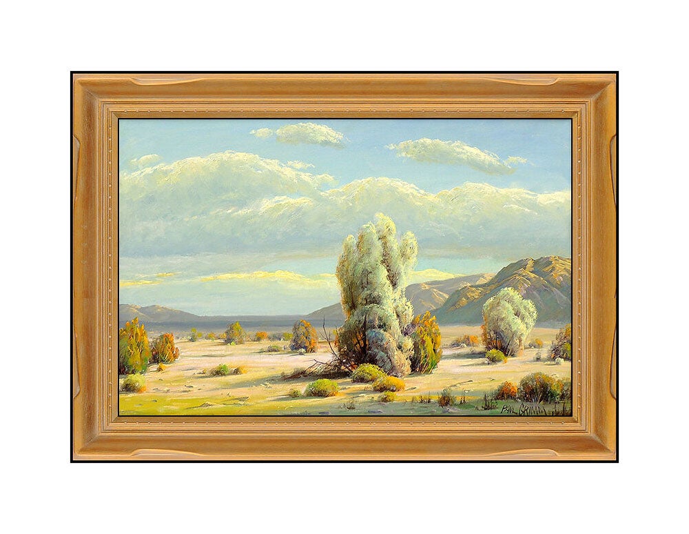 Paul Grimm - Paul Grimm Original Desert Landscape Painting Oil on Board ...