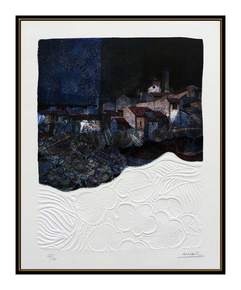Sunol Alvar - Sunol Alvar Original Embossed Color Lithograph Hand ...