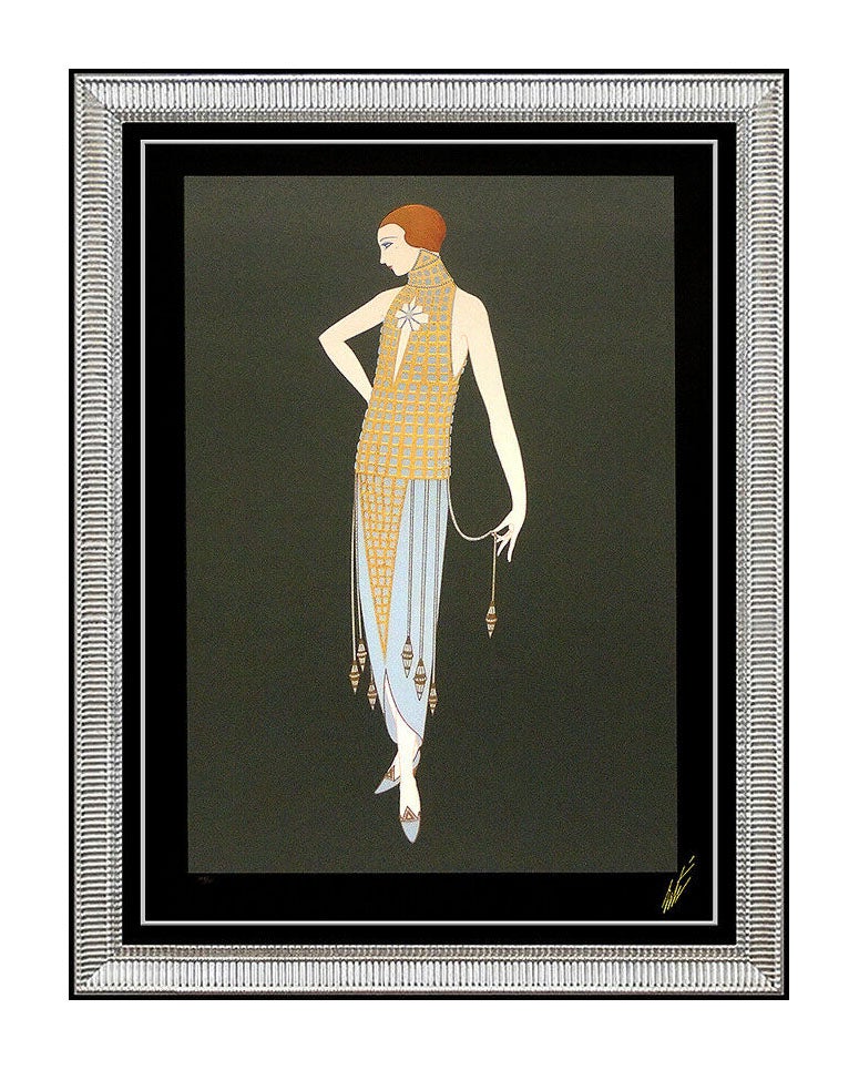 Erté - ERTE Original Embossed Serigraph Hand Signed Art Deco L'Amour ...