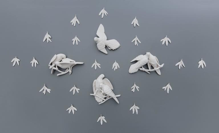 Kate MacDowell - Feather Trade: Carolina Parakeets For Sale at 1stDibs