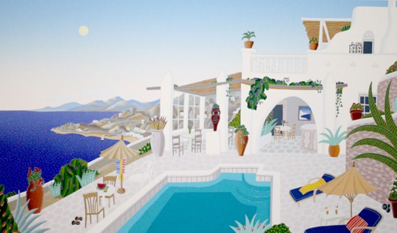 Thomas McKnight - Tropical Evening-Limited Edition Serigraph, Signed by ...