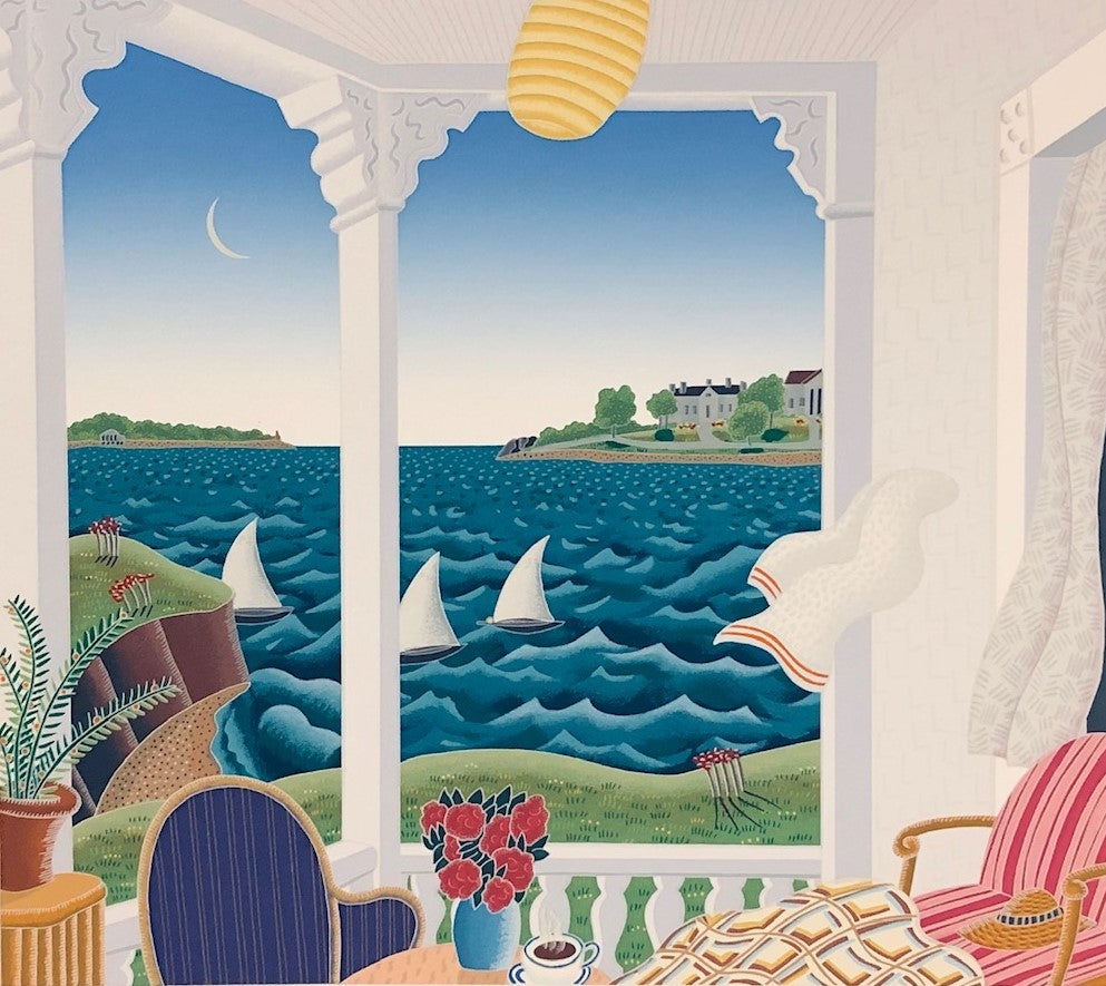 Thomas McKnight - Tropical Evening-Limited Edition Serigraph, Signed by ...