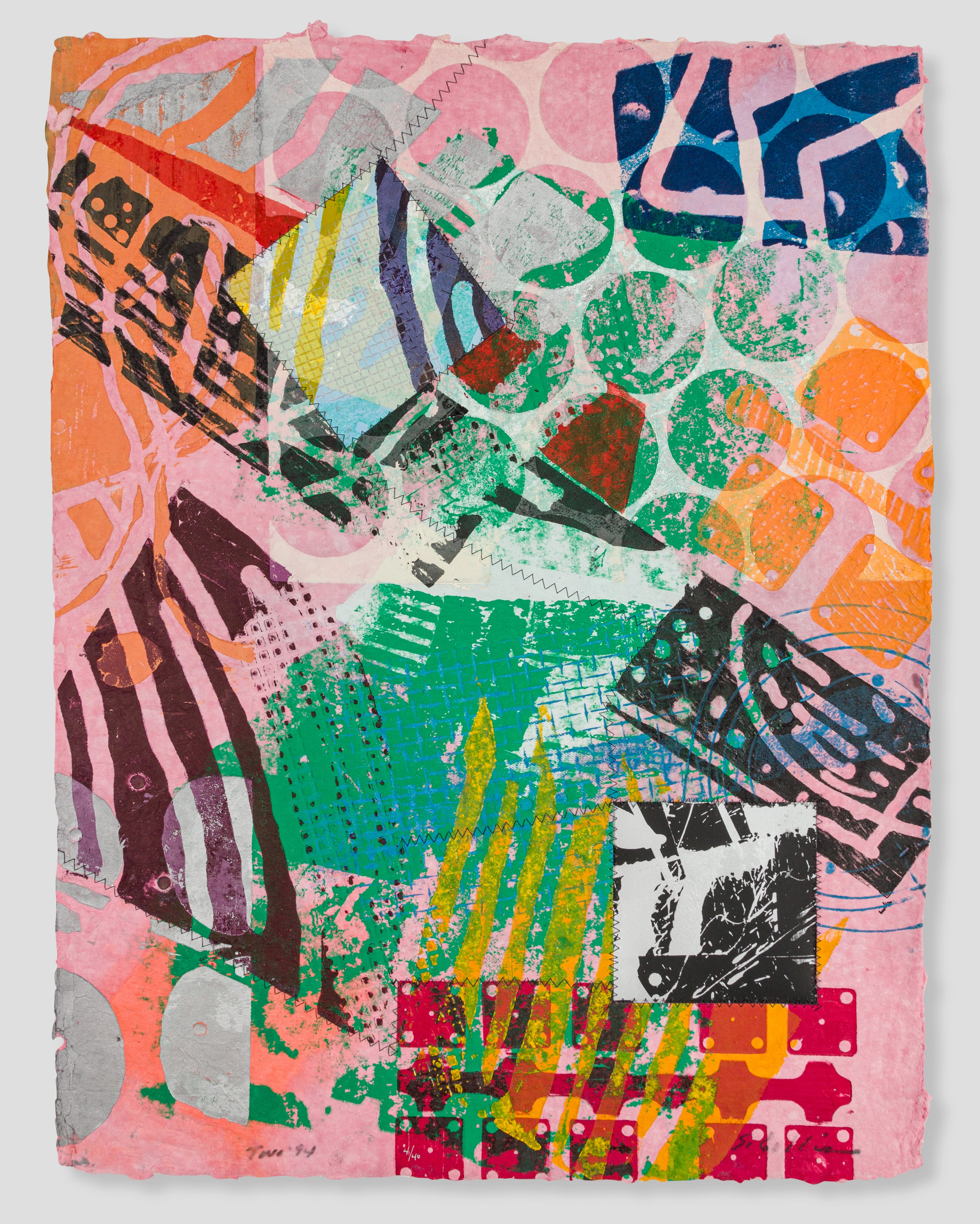 Frank Roth - Orange Triangle Abstract by Frank Roth For Sale at 1stDibs