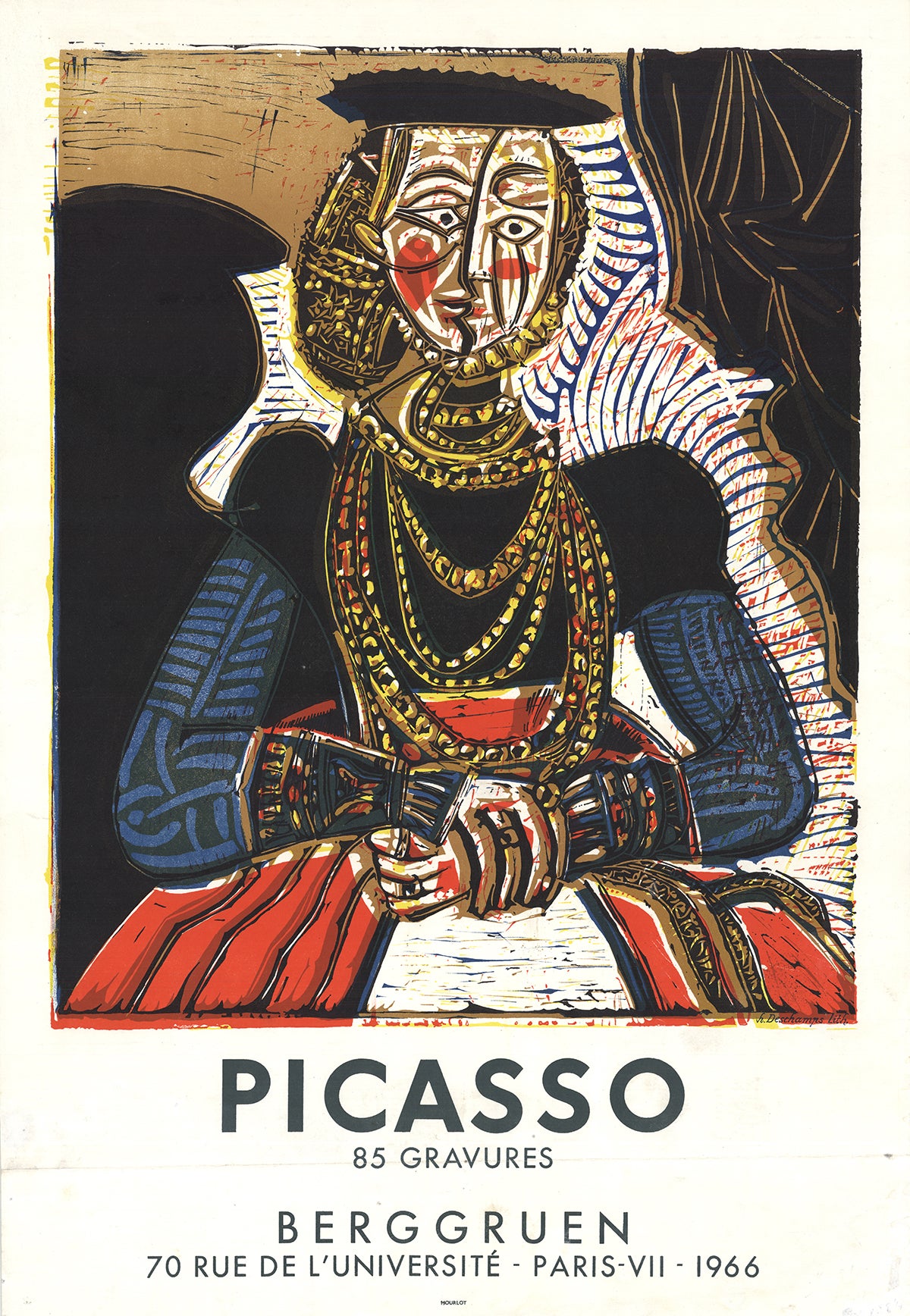 Pablo Picasso - Manolo Huguet - Lithographed Poster 1957 at 1stDibs