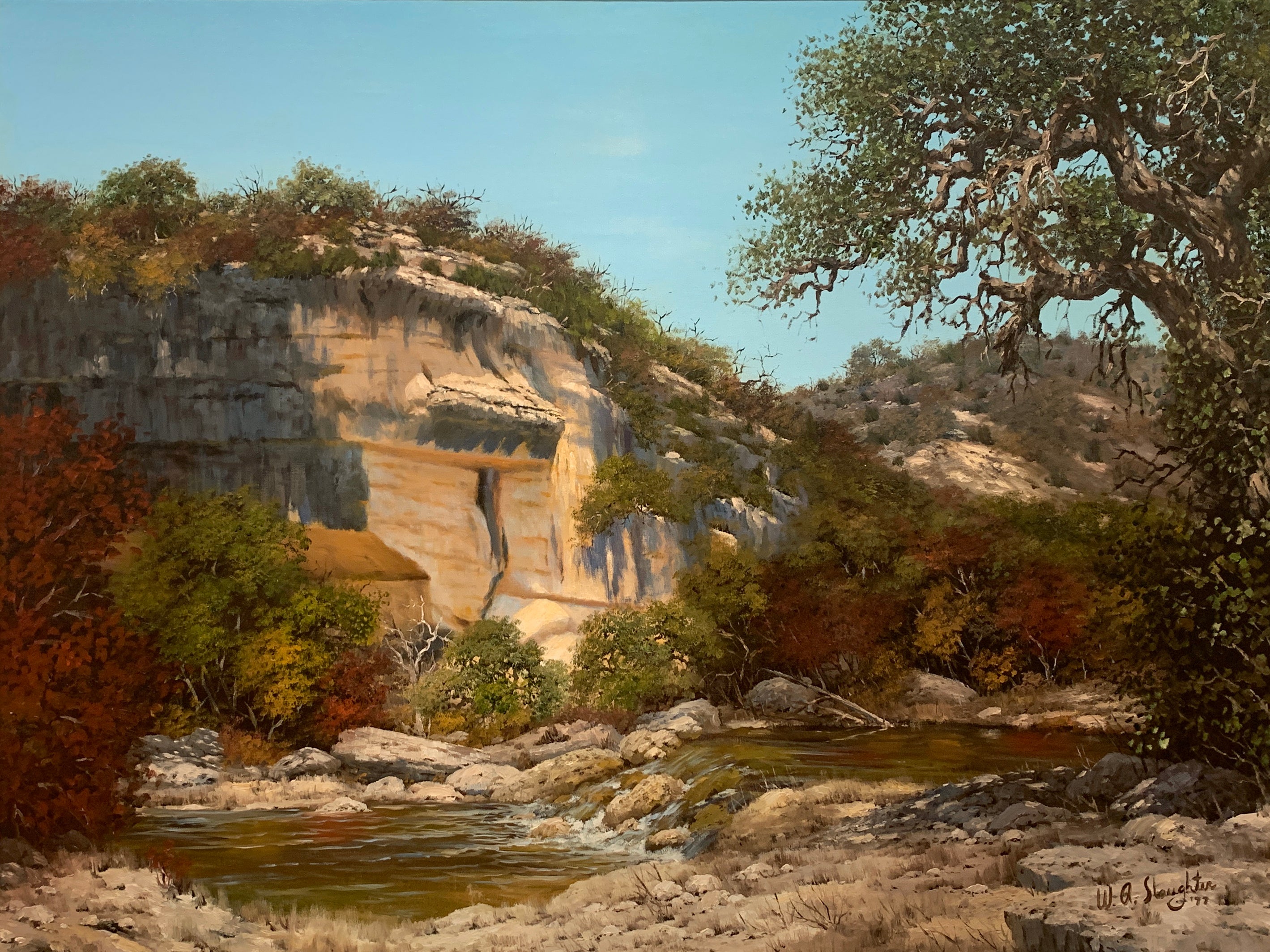 William A. Slaughter - "Autumn Creek", W.A. Slaughter, Original, Oil on ...