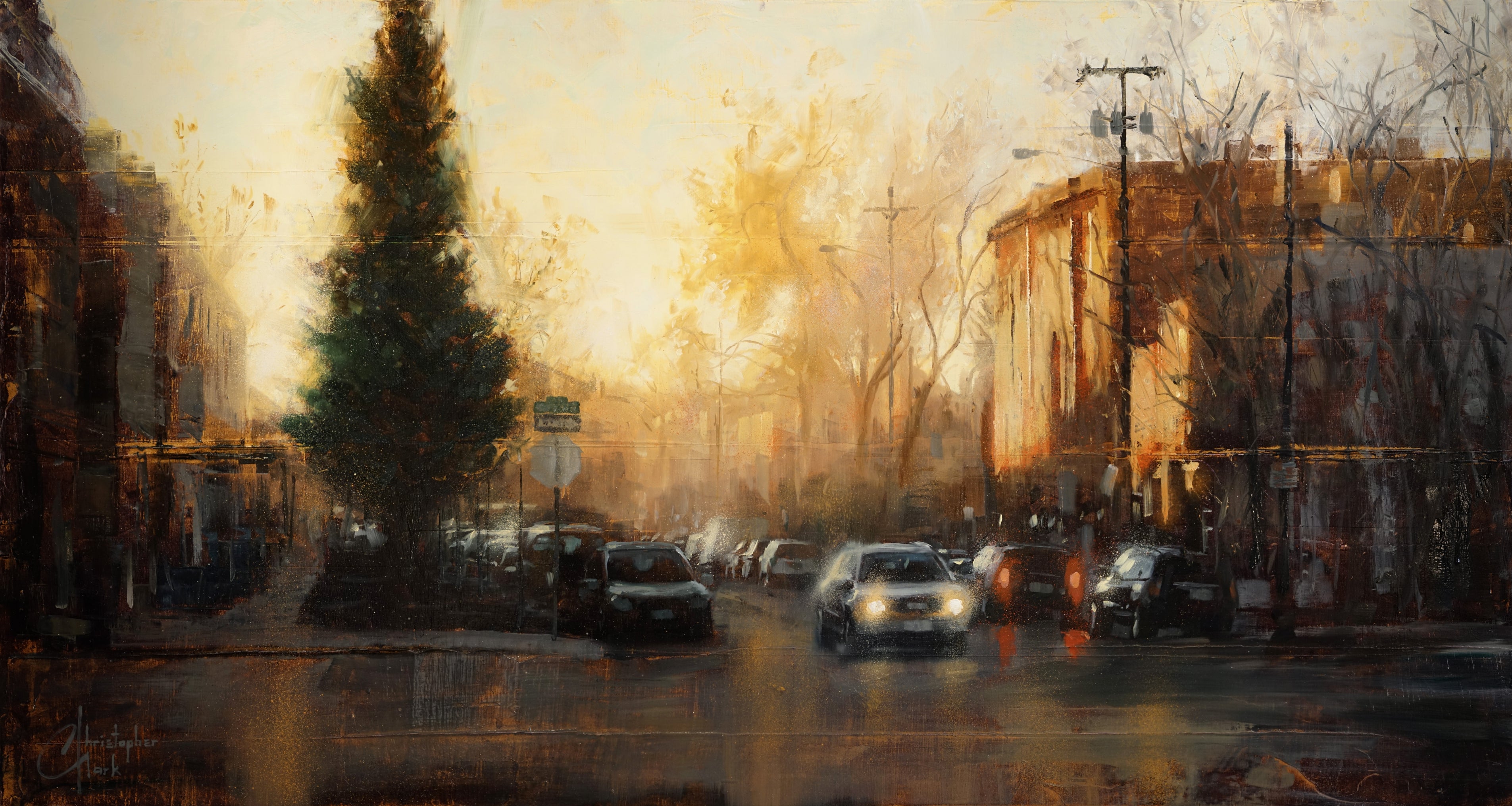 Christopher Clark - "The Light of Paris, Study" Oil Painting at 1stDibs